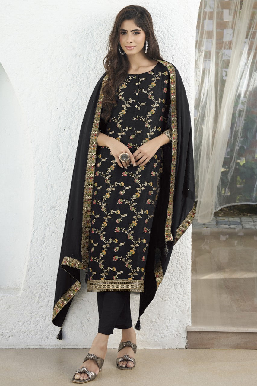 Shop for Black Suit Online | Saree Buta | SS150